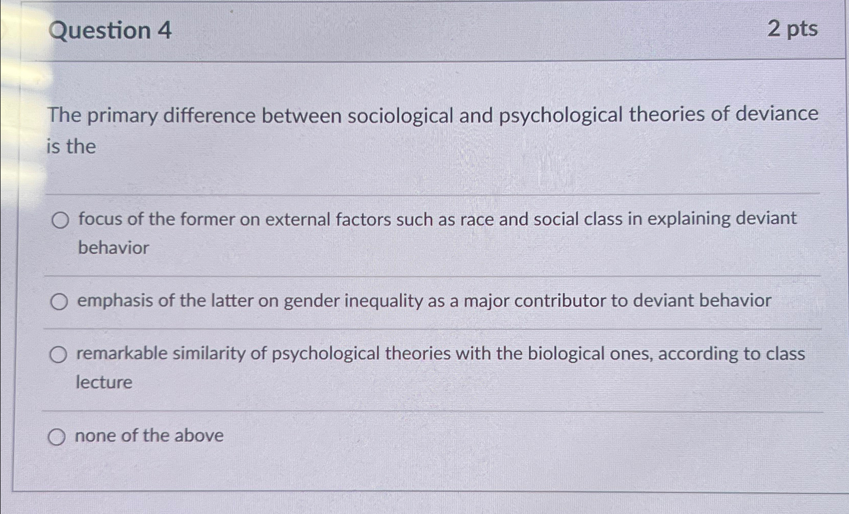 Solved Question 42 ﻿ptsThe primary difference between | Chegg.com