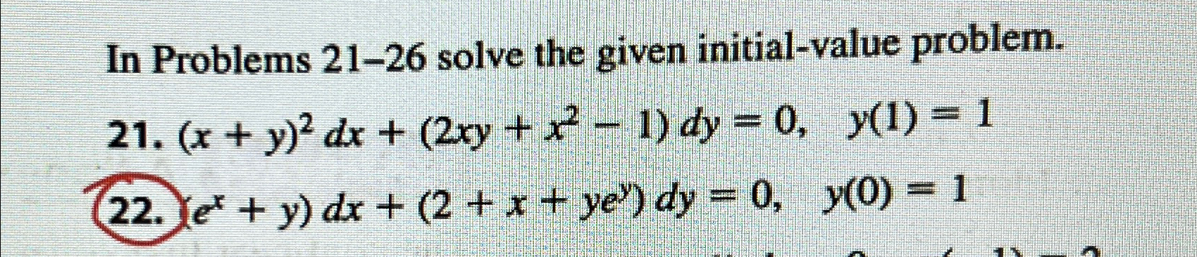 Solved In Problems 21-26 ﻿solve the given initial-value | Chegg.com
