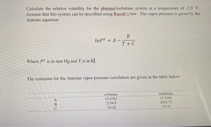 Solved Calculate the relative volatility for the | Chegg.com