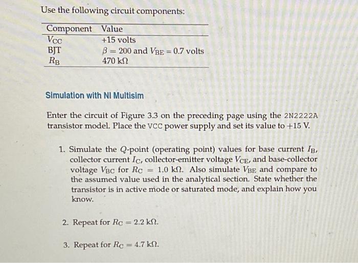 Solved Use the following circuit components: Simulation with | Chegg.com