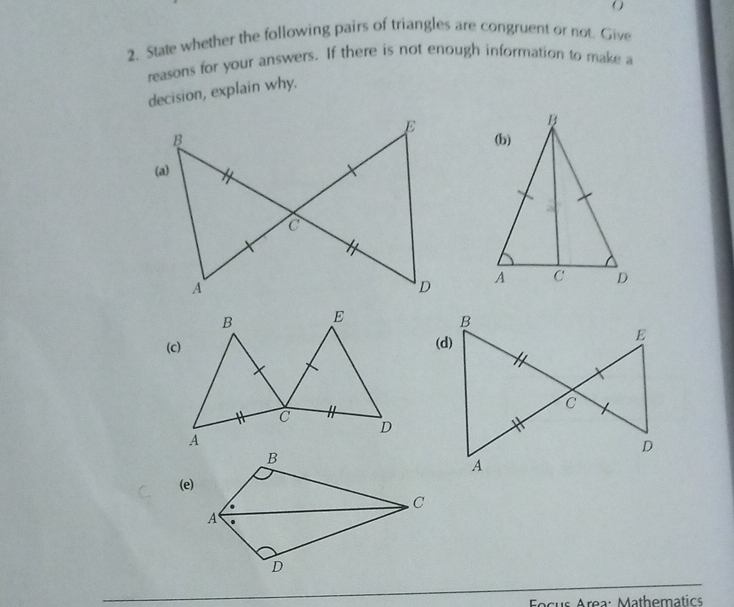 Solved State whether the following pairs of triangles are | Chegg.com