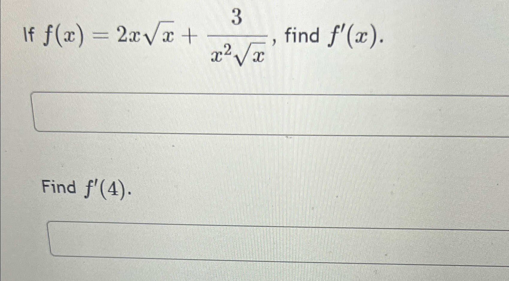 Solved If f(x)=2xx2+3x2x2, ﻿find f'(x)Find f'(4). | Chegg.com