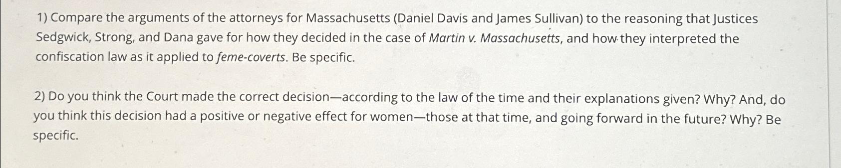 Solved Compare the arguments of the attorneys for | Chegg.com