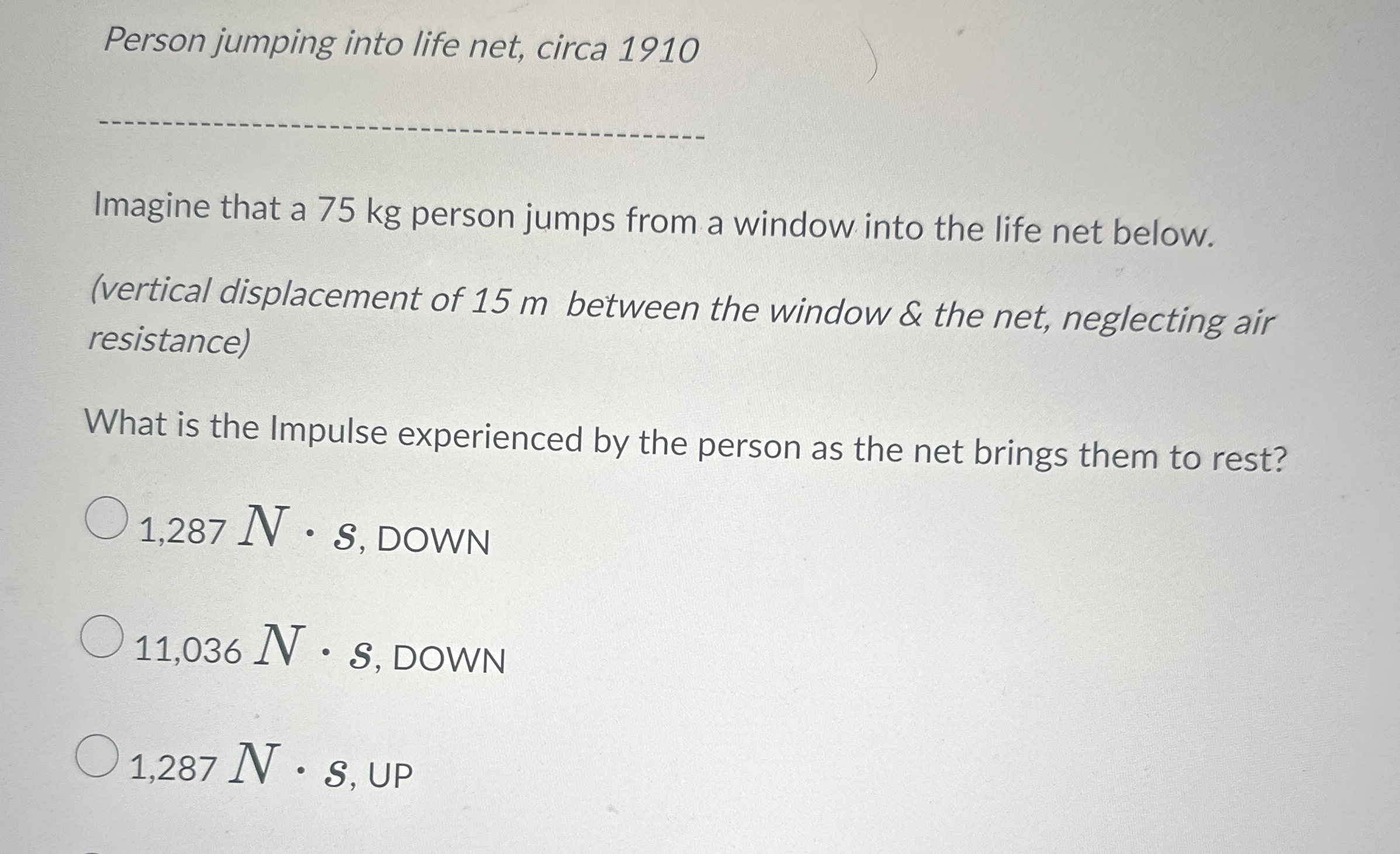 Solved Person jumping into life net, circa 1910q,Imagine | Chegg.com