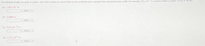 Solved The following lengths are given in meters. Use metric | Chegg.com