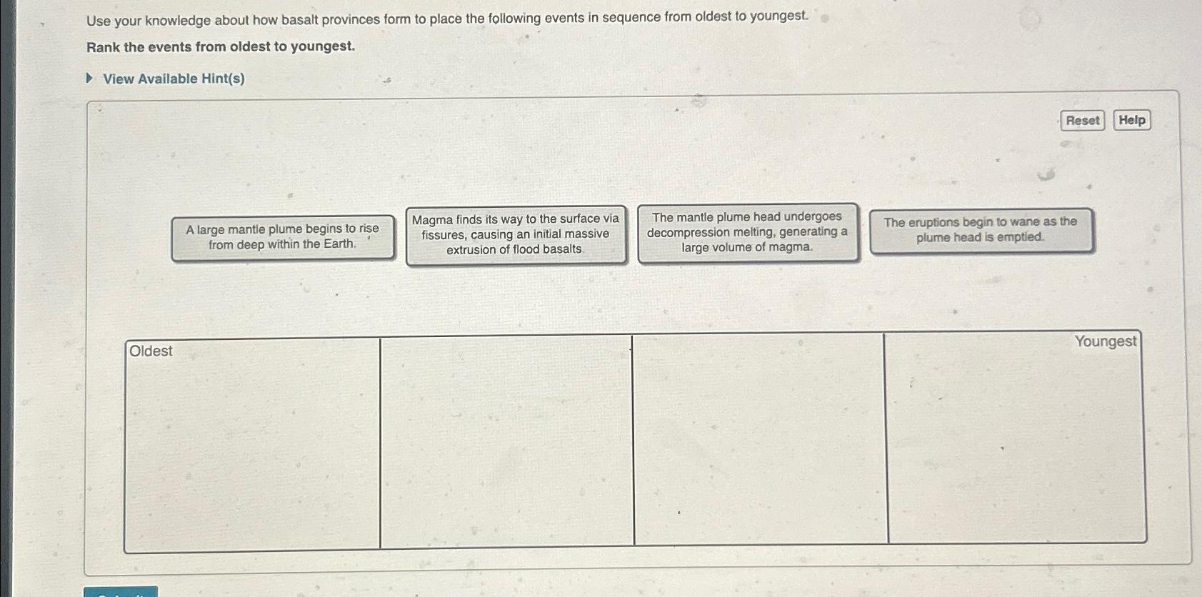 Solved Use your knowledge about how basalt provinces form to | Chegg.com