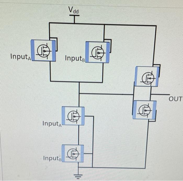 Solved Draw the correct MOSFET circuit for the truth table | Chegg.com