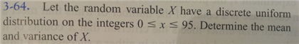 Solved Let the random variable X have a discrete uniform | Chegg.com