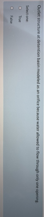 Solved Outlet structure at detention basin modeled as an | Chegg.com