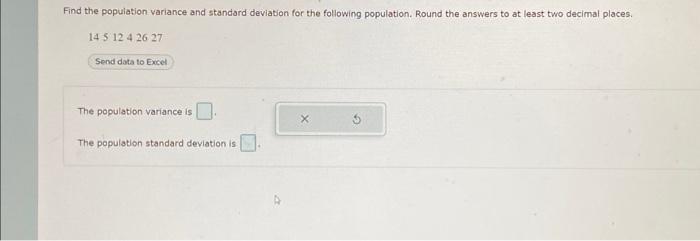 Solved Find the population variance and standard deviation | Chegg.com