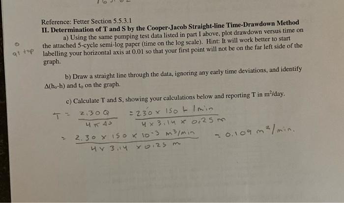 Reference: Fetter Section 5.5.3.1 II. Determination | Chegg.com