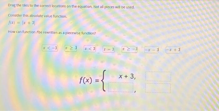 Solved Drag the tiles to the correct locations on the | Chegg.com