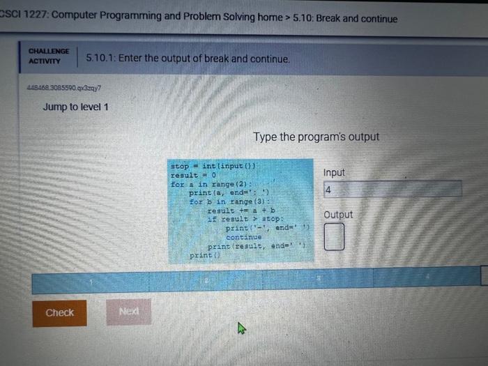 Solved SCI 1227: Computer Programming and Problem Solving | Chegg.com