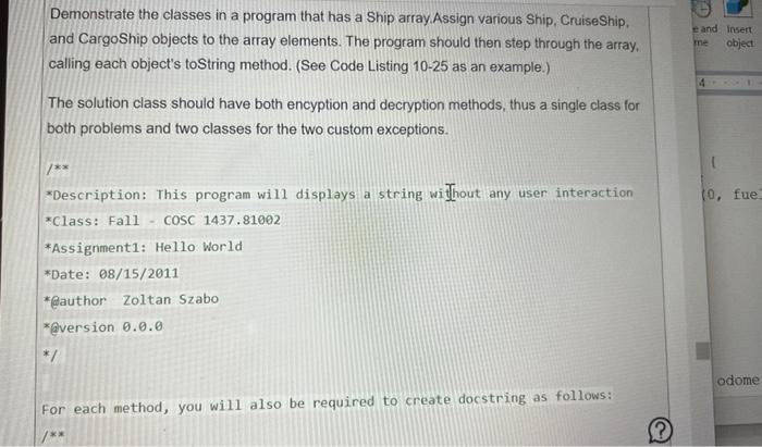 Solved Complete Programming Challenge 10 at the end of | Chegg.com