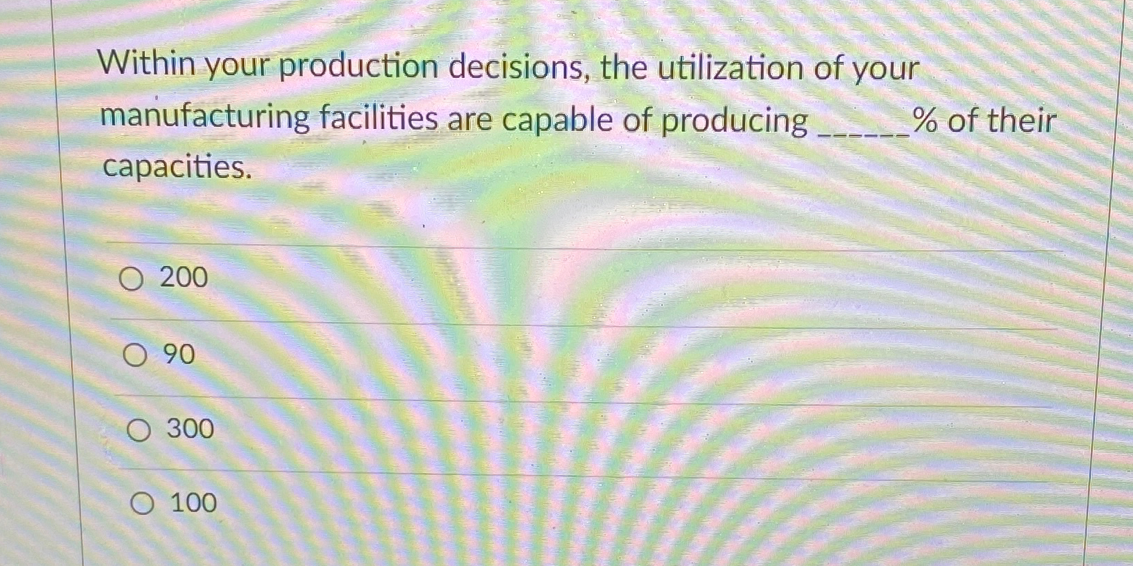 Solved Within your production decisions, the utilization of | Chegg.com