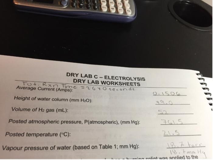 Solved 8. Calculate the value of Faraday's Constant (C/mol | Chegg.com