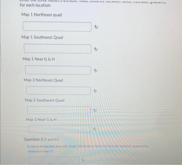 Solved Use the maps in the file Water Table Elevations maps | Chegg.com
