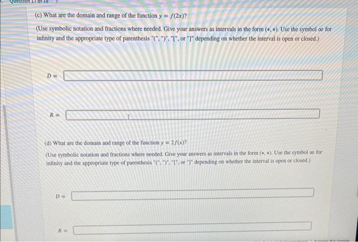 Solved Suppose that f has a domain of [5,15] and a range of | Chegg.com