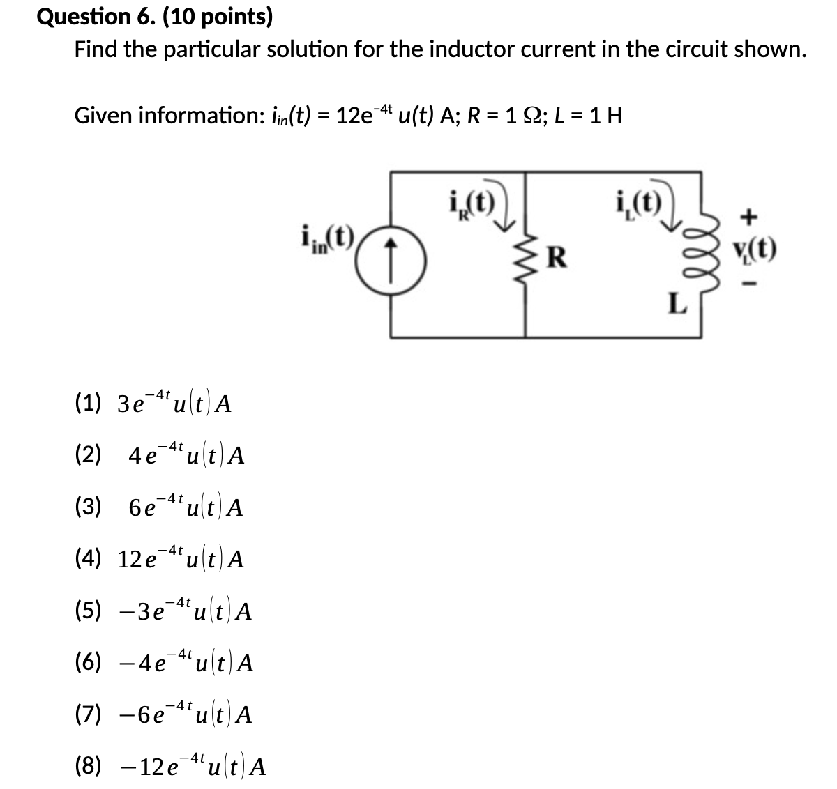 Solved Question 6. (10 ﻿points)Find the particular solution | Chegg.com