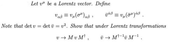 Let vμ be a Lorentz vector. Define | Chegg.com
