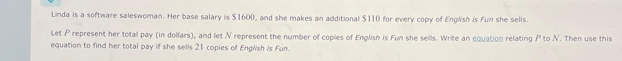 Solved Linda is a software saleswoman. Her base salary is | Chegg.com