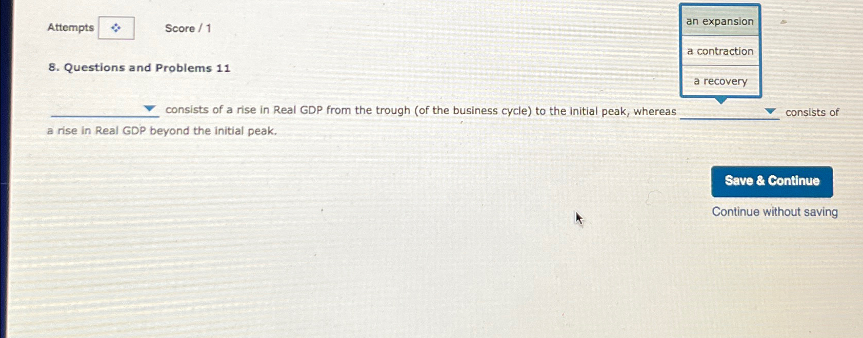 Solved AttemptsScore ?18. ﻿Questions and Problems 11an | Chegg.com