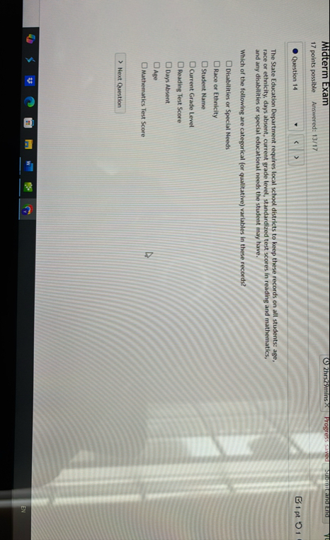 Solved Midterm Exam2hrs29mins xProgress savedSubrmit and | Chegg.com