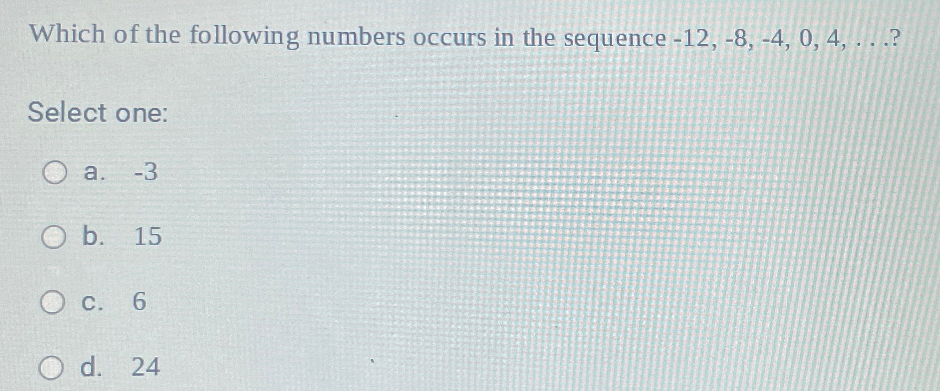 Solved Which of the following numbers occurs in the sequence | Chegg.com