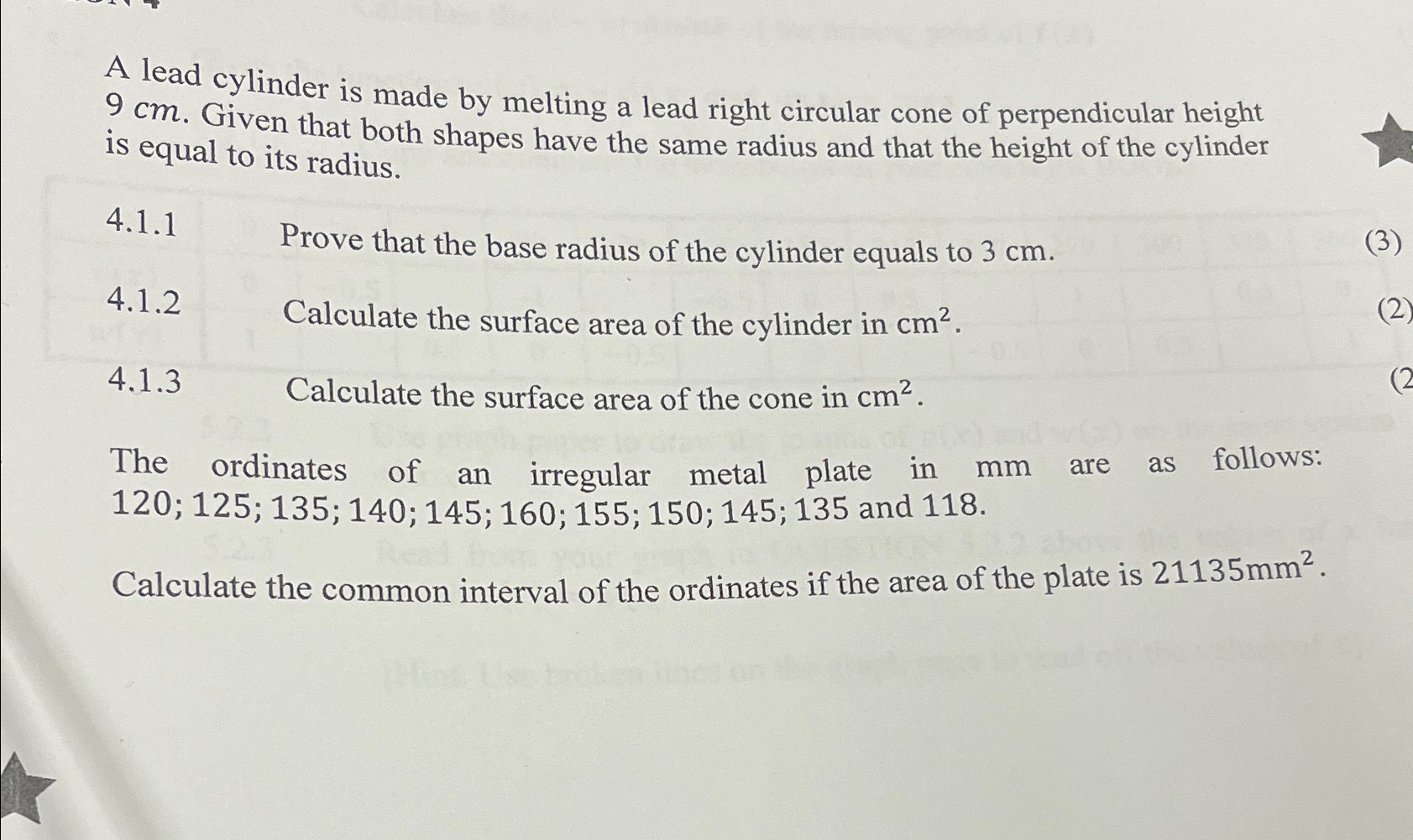 Solved A lead cylinder is made by melting a lead right | Chegg.com