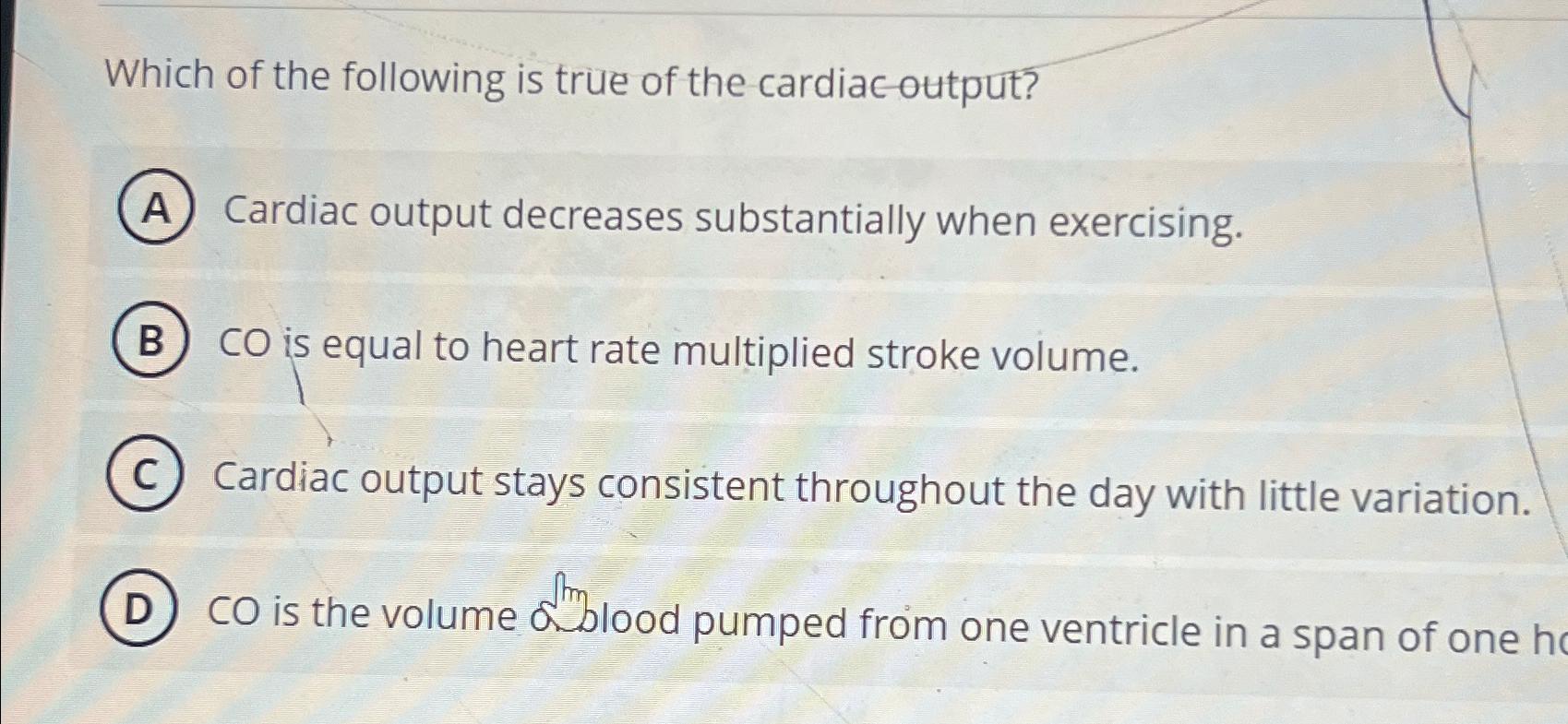 Solved Which of the following is true of the cardiac | Chegg.com