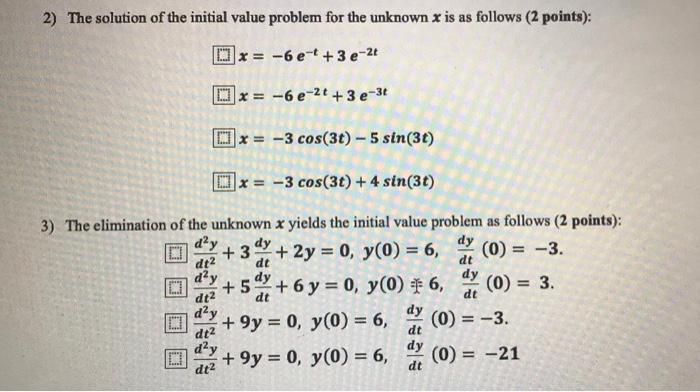 Solved Problem #1 Solve initial value problem for a system | Chegg.com