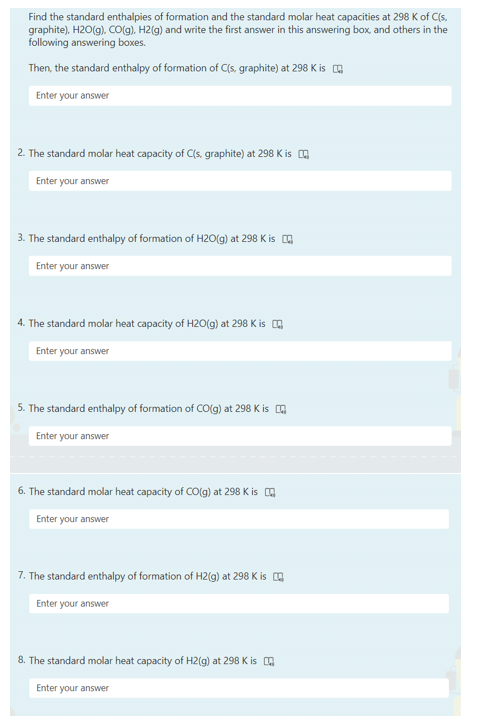 Solved Find the standard enthalpies of formation and the | Chegg.com