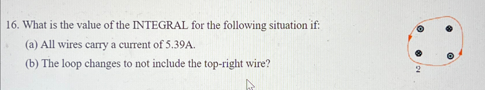 Solved What is the value of the INTEGRAL for the following | Chegg.com