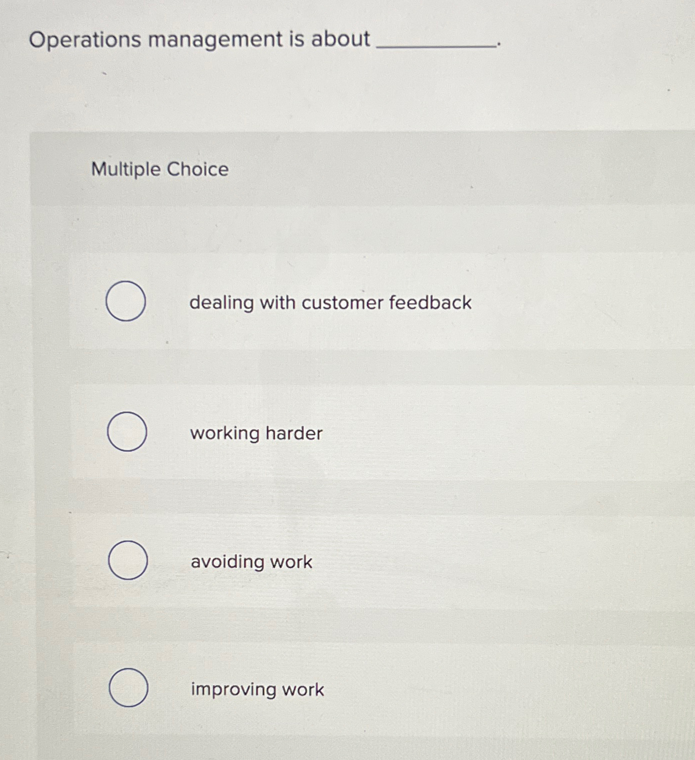 Solved Operations management is aboutMultiple Choicedealing | Chegg.com