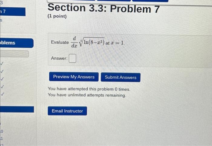 section 3.3 problem 7 mat265 | Chegg.com section 3.3 problem 7 mat265 | Chegg.com