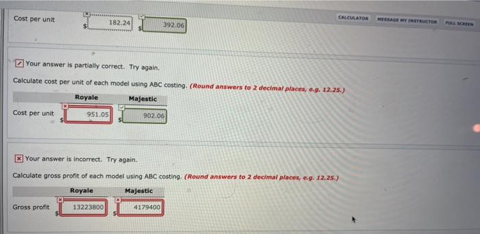 Solved CALCULATOR MESSAGE HY INSTRUCTOR FULL SCREEN PRINTER | Chegg.com