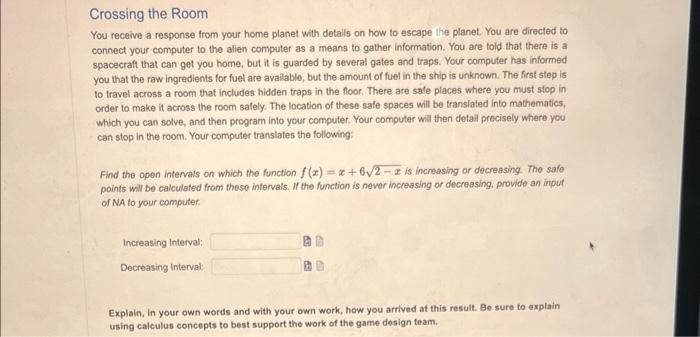 Solved Crossing the Room You receive a response from your | Chegg.com