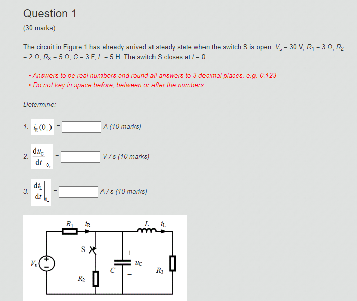 Solved The circuit in Figure 1 ﻿has already arrived at | Chegg.com