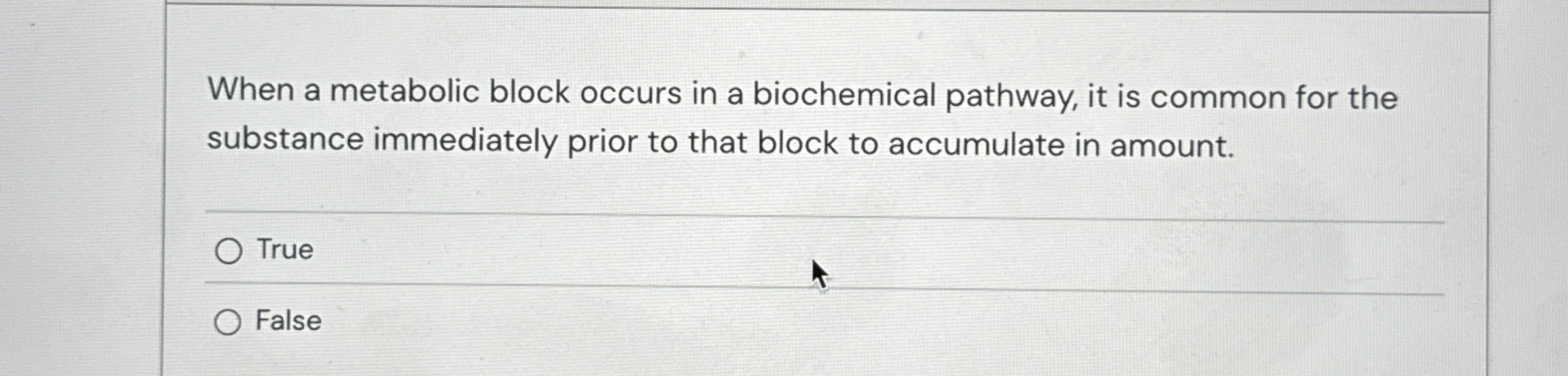 Solved When a metabolic block occurs in a biochemical | Chegg.com