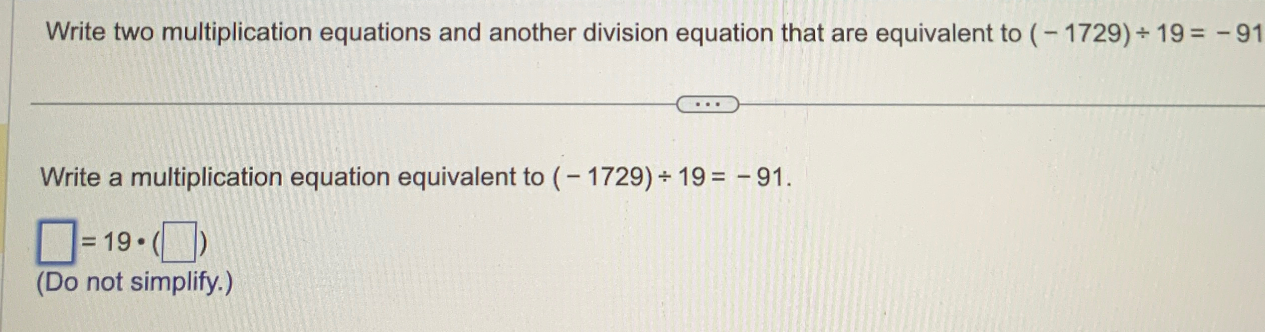 Solved Write two multiplication equations and another | Chegg.com