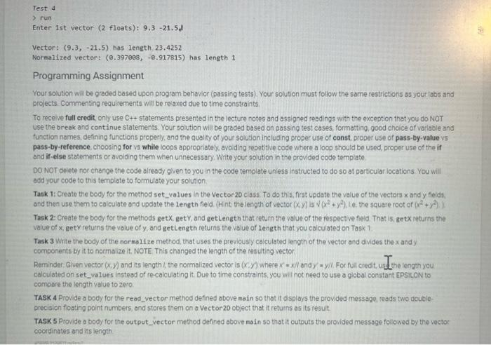 Solved On Thils Lab You Will Implement A Vector2d Class And 8587