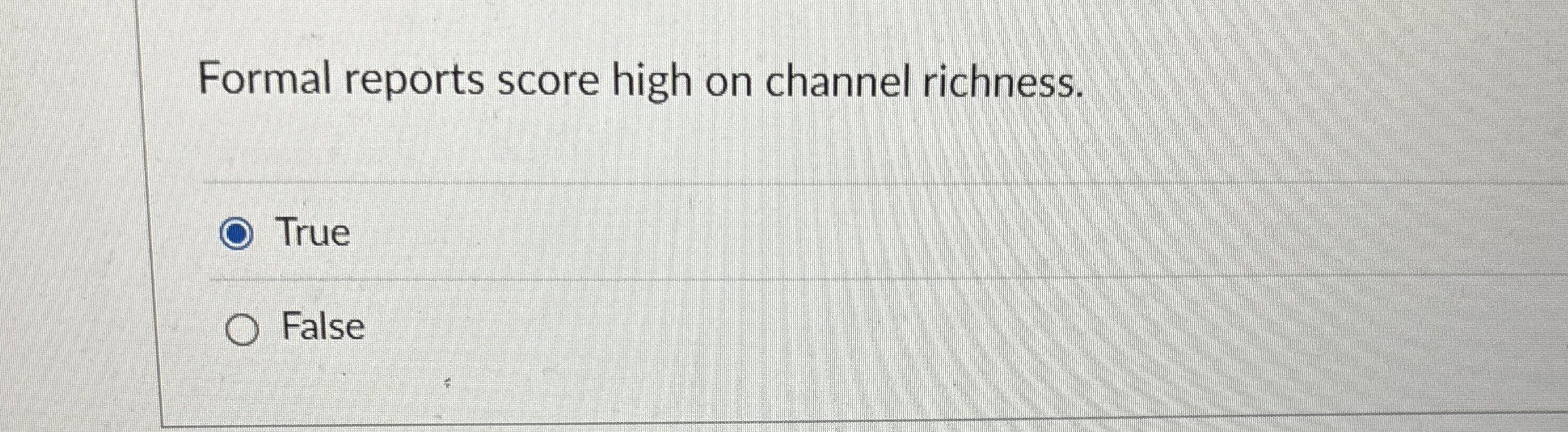 Solved Formal reports score high on channel | Chegg.com