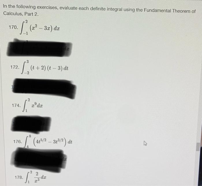 Solved In the following exercises, evaluate each definite | Chegg.com