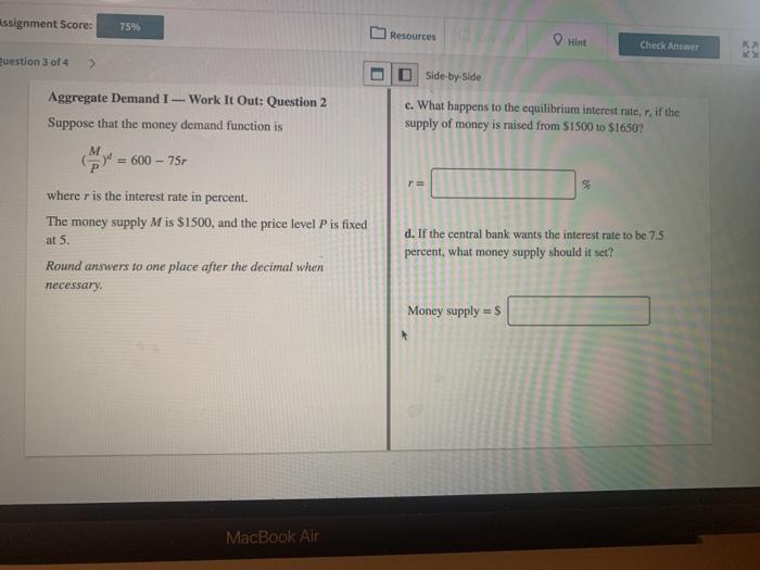 Solved Assignment Score: 75% Resources Hint Check Answer | Chegg.com