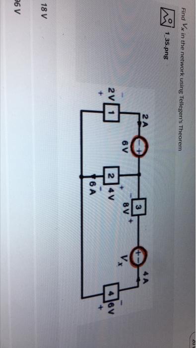 Solved 20 Find Vx in the network using Tellegen's Theorem 1 | Chegg.com