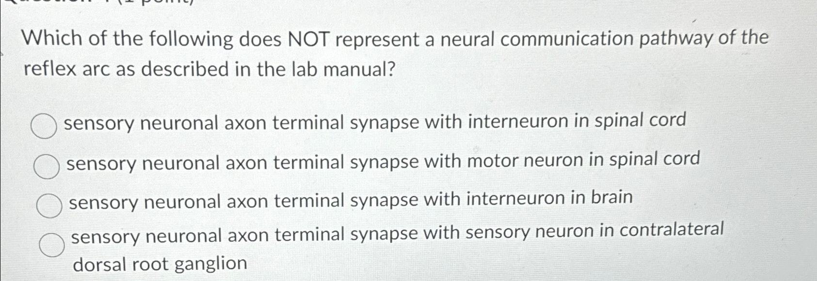 Solved Which of the following does NOT represent a neural | Chegg.com