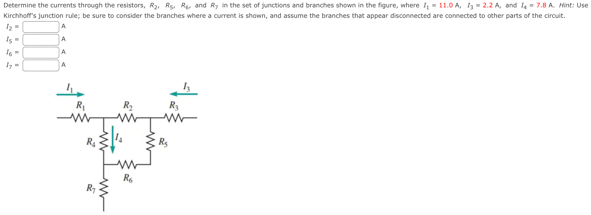 Solved I2= AI5= AI6=AAI7=A2 | Chegg.com