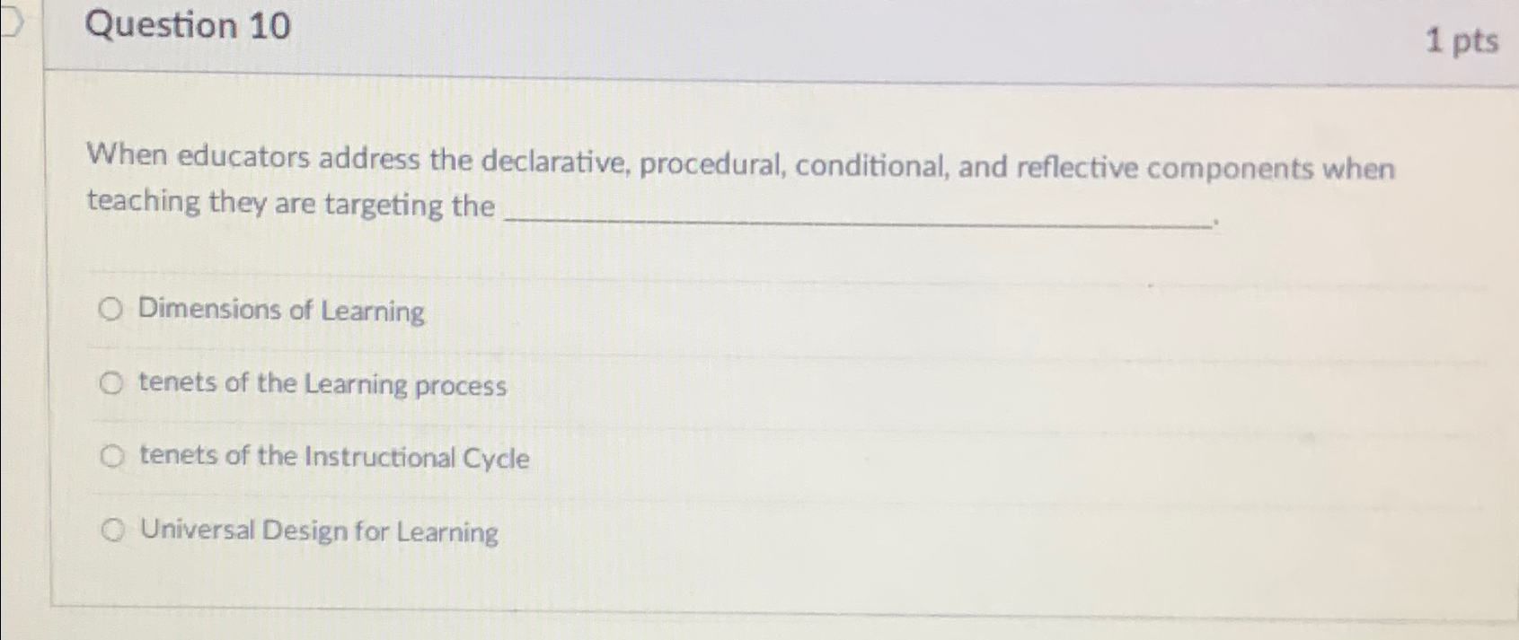 Solved When educators address the declarative, procedural, | Chegg.com