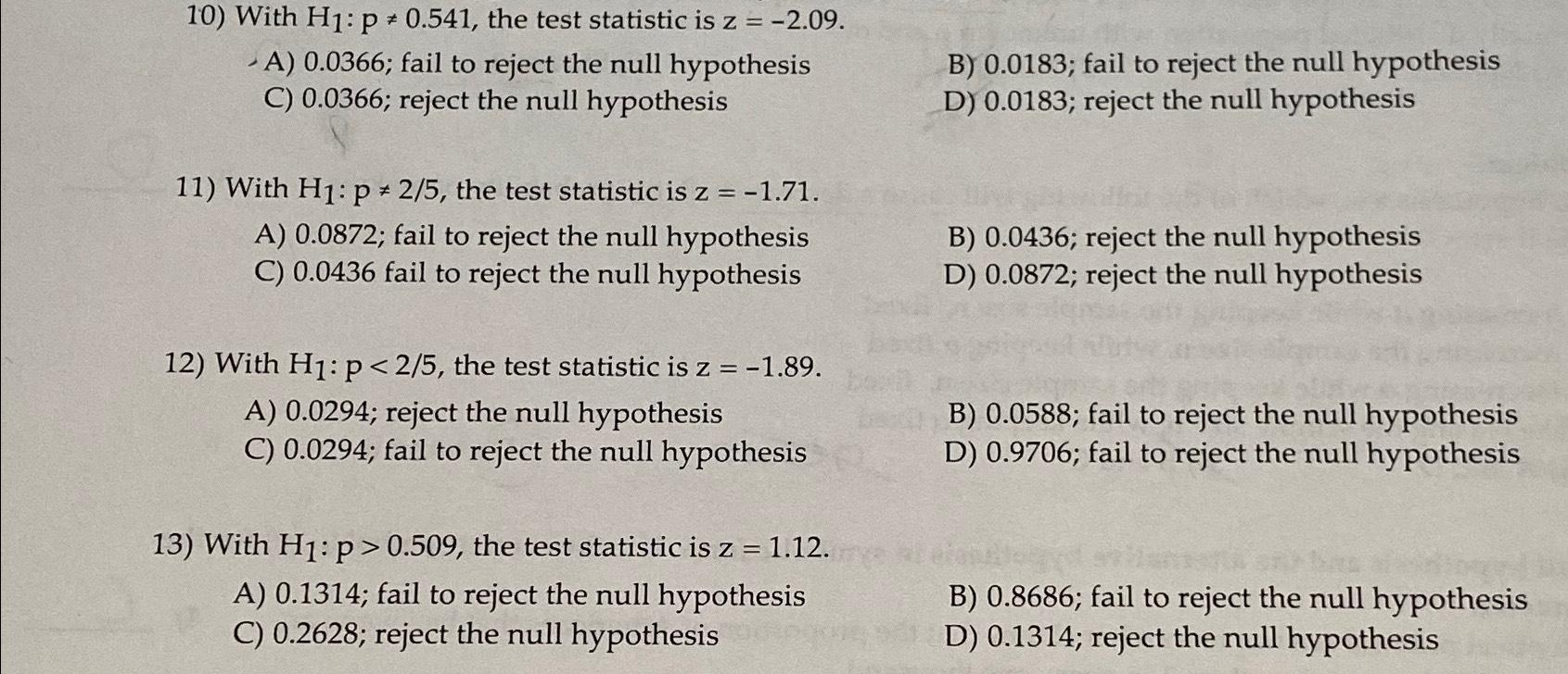 Solved Find P Value With 0 05 ﻿significant Levelwith