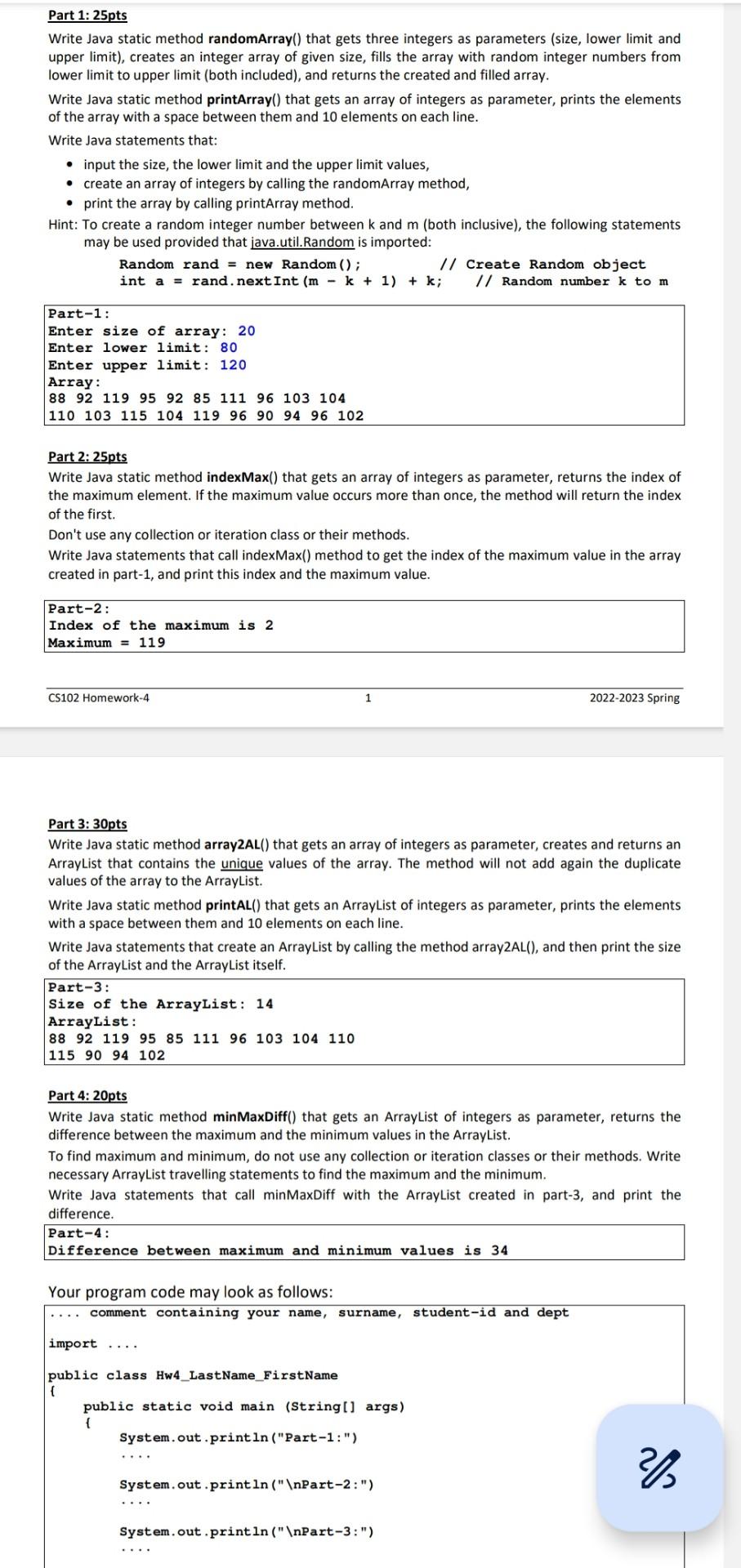 Solved Please write it as a single program as shown above, | Chegg.com